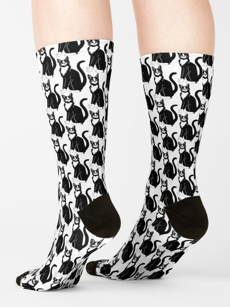 Tuxedo Cat Socks For Sale By Ferinefire Redbubble