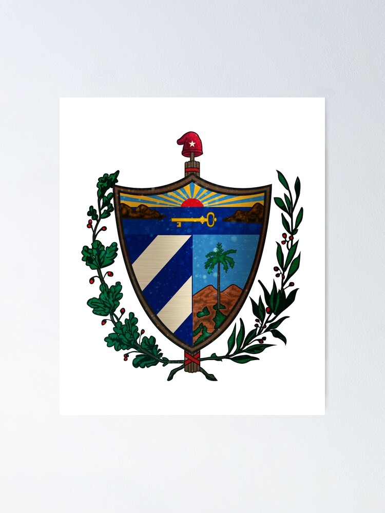 "Cuba Coat of Arms" Poster for Sale by ockshirts | Redbubble