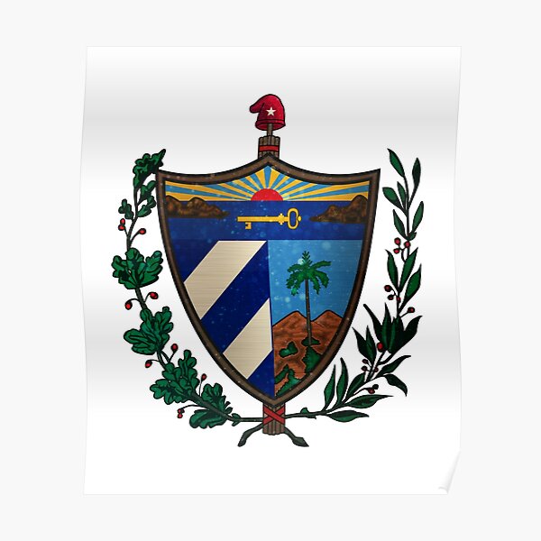 "Cuba Coat of Arms" Poster for Sale by ockshirts | Redbubble