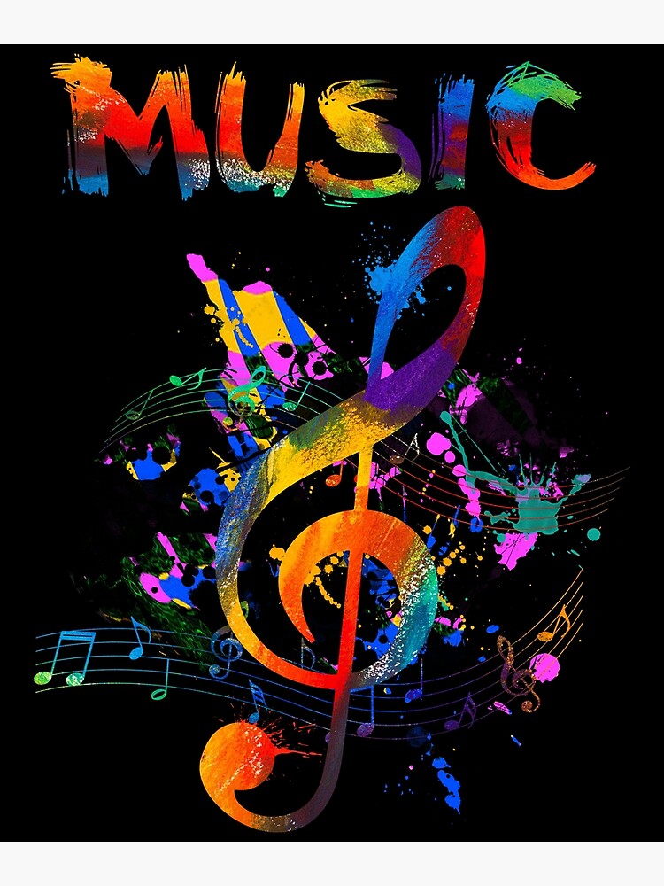 "Music Fan Gift Design Funky Treble Clef Music Note product" Art Print ...