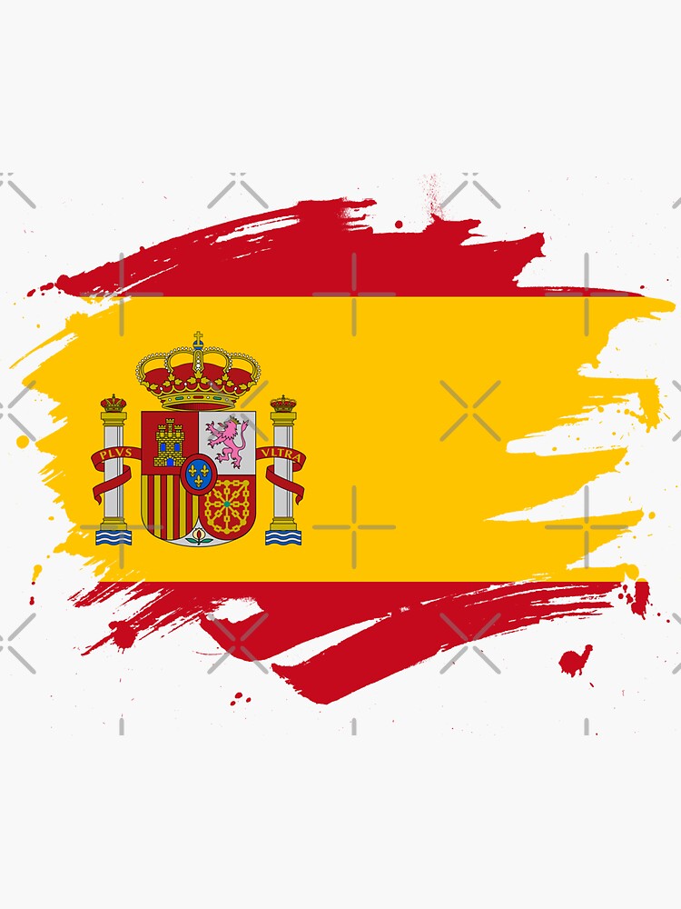 "Spain Paint Splatter Flag Spanish Pride Design" Sticker for Sale by ...