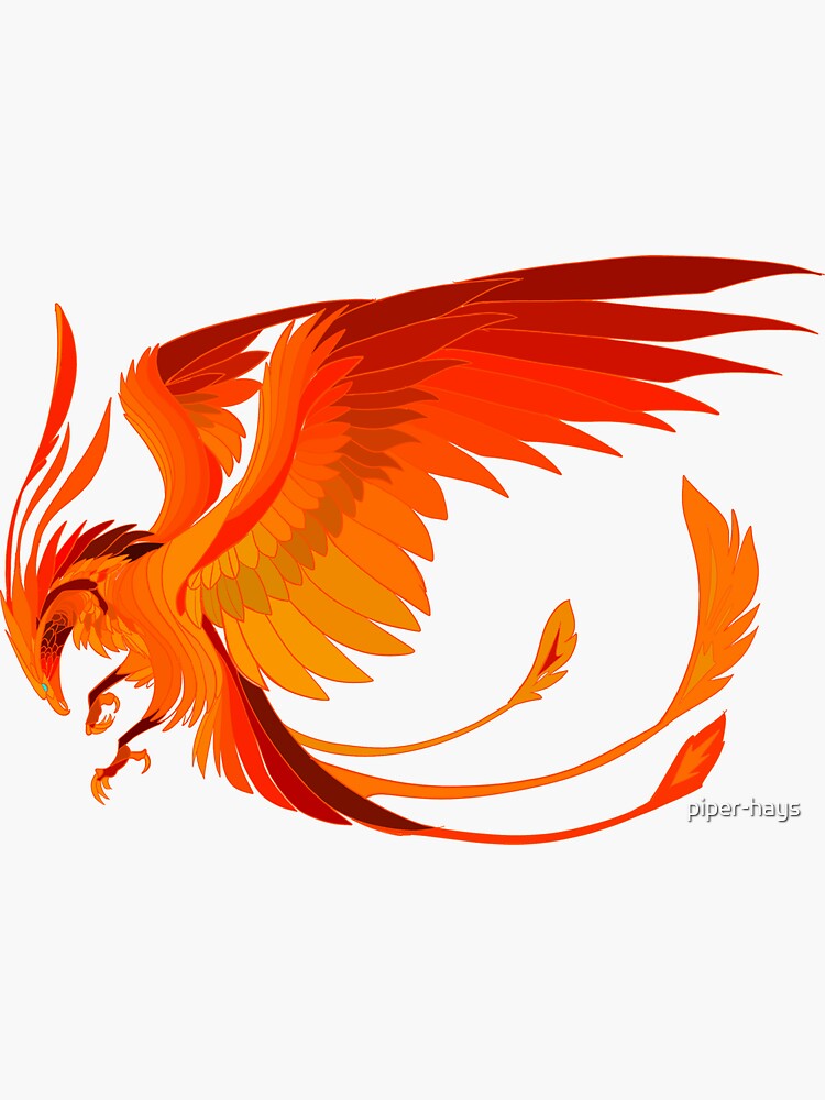 "Phoenix Rising" Sticker by piper-hays | Redbubble