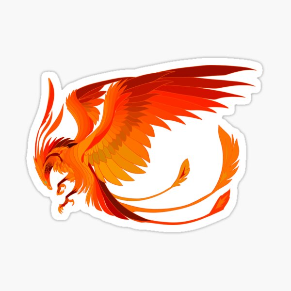 "Phoenix Rising" Sticker by piper-hays | Redbubble