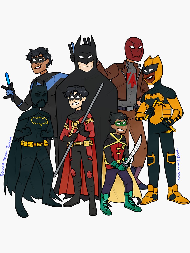 "Batfam" Sticker by SamySamSam | Redbubble