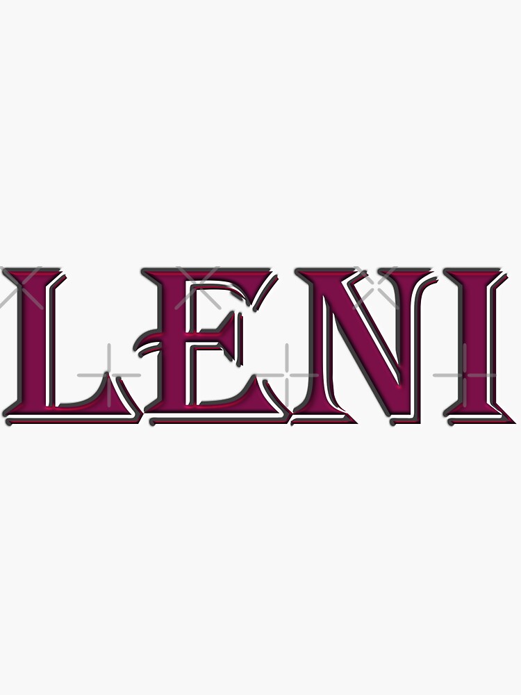 "Leni" Sticker for Sale by Melmel9 | Redbubble