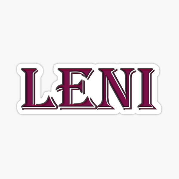 "Leni" Sticker for Sale by Melmel9 | Redbubble