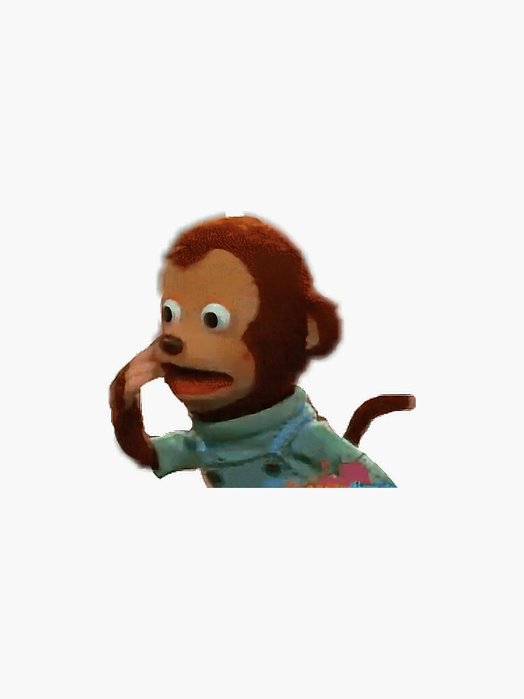 "Monkey puppet sticker" Sticker for Sale by XxNataliexX | Redbubble