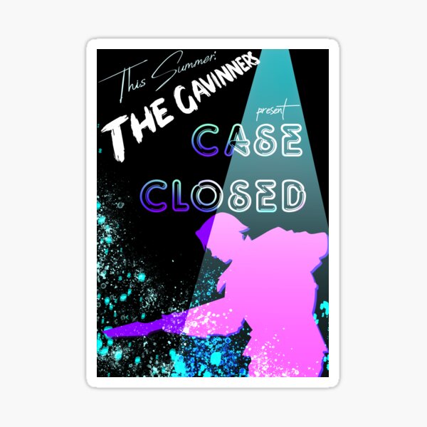 "Case Closed" Sticker for Sale by minute-aloevera | Redbubble
