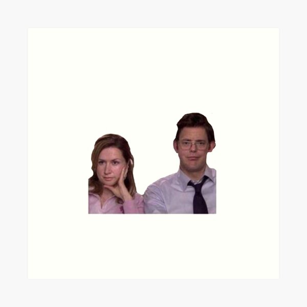 "Jim Shrute and Angela Beesley cursed Meme" Art Print by Retrop0lis ...