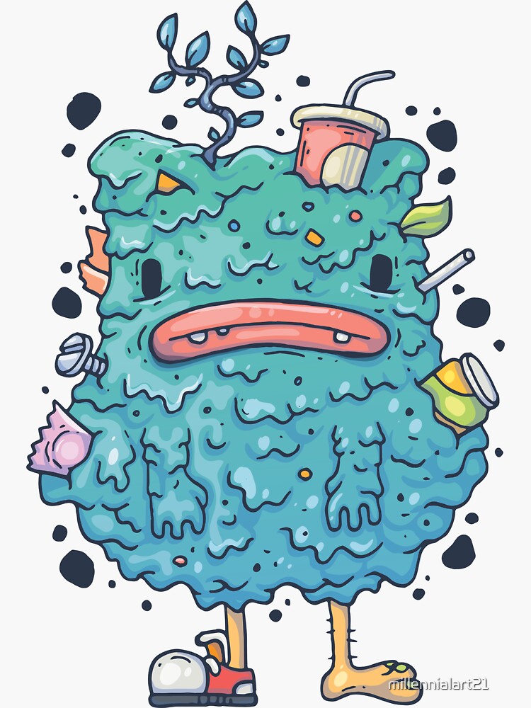 "clums garbage monster strange creature mud / Funny artistic ...