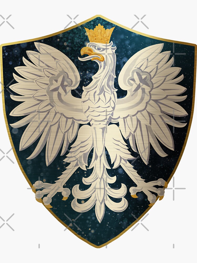 "Poland Coat of Arms Shield" Sticker for Sale by ockshirts | Redbubble