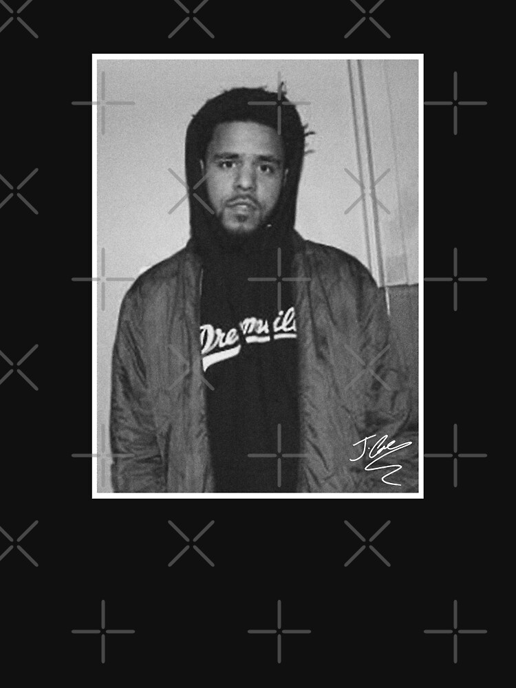 "Black and White J. Cole Photo Signature" T-shirt by Comfortize | Redbubble