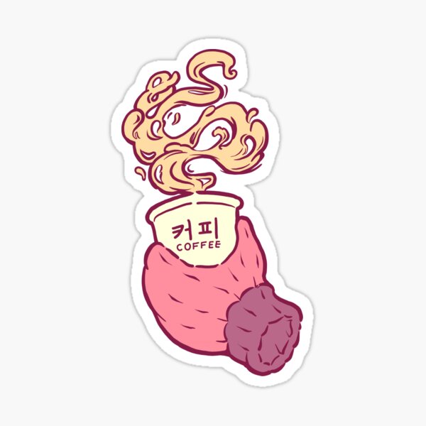 "핫 커피 Hot Coffee" Sticker by hyunki | Redbubble