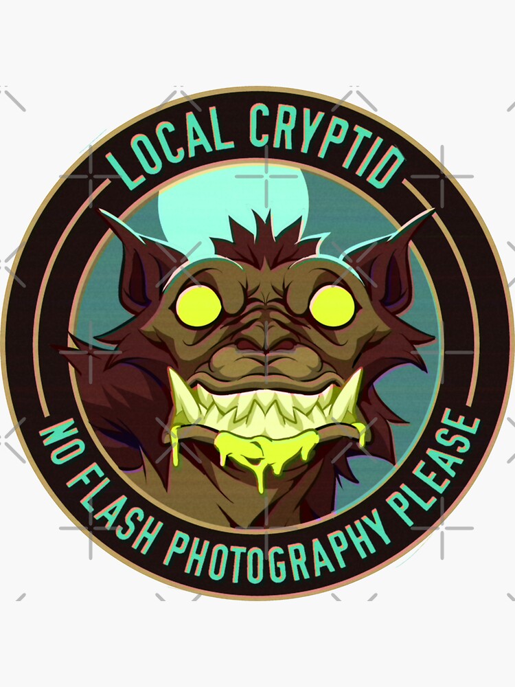 "Local Cryptid" Sticker for Sale by mcmadmissile | Redbubble