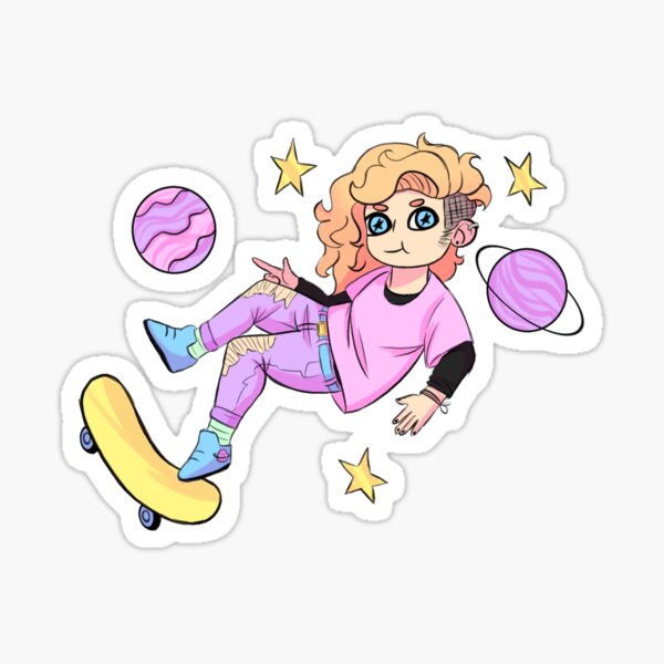 "Space Ace Skater Boy" Sticker by -LittleReyOfSun | Redbubble