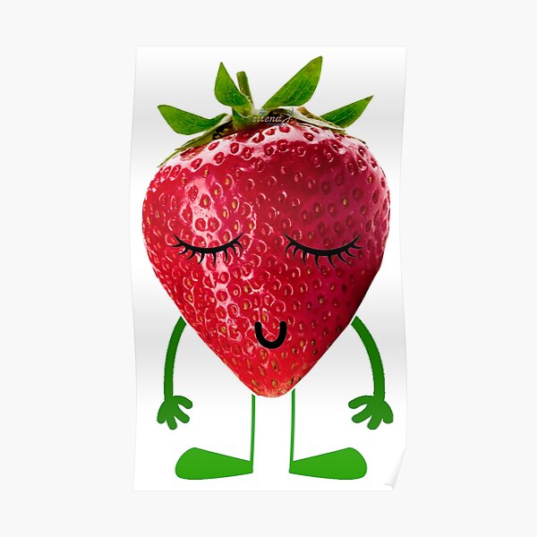 "Strawberry Person" Poster by ellenaJdesign | Redbubble