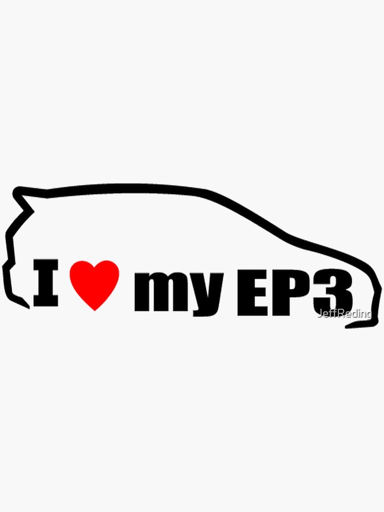 "Honda Civic EP3 Type R" Sticker by JeffReding | Redbubble