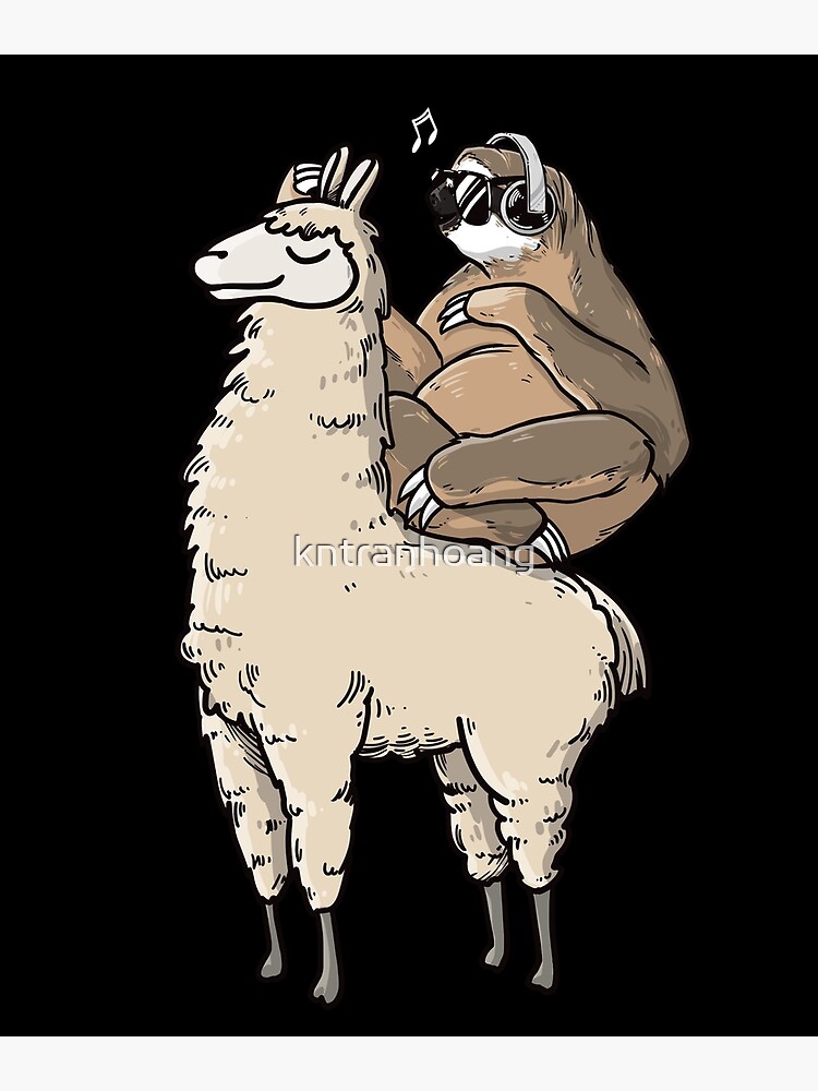 "Sloth And Llama Lover Gift - Animal Themed Gifts - Sloth Riding Llama ...