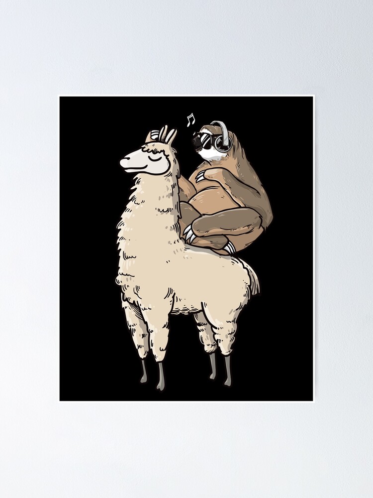 "Sloth And Llama Lover Gift - Animal Themed Gifts - Sloth Riding Llama ...