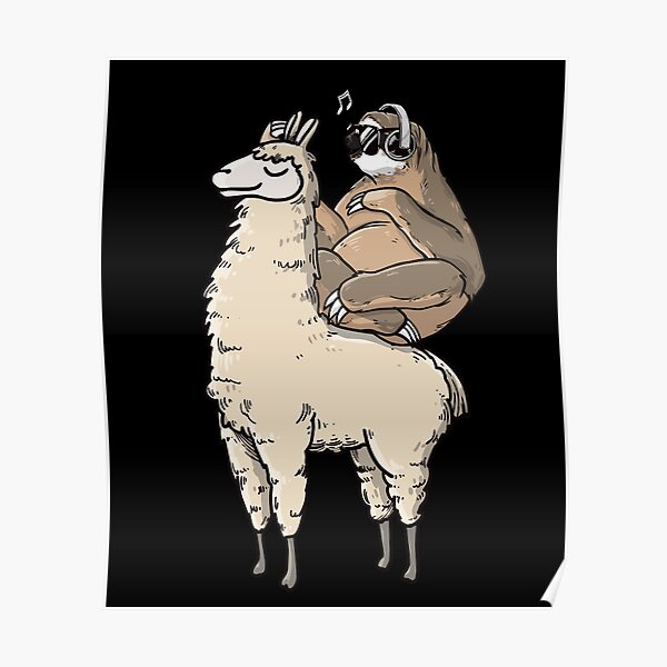"Sloth And Llama Lover Gift - Animal Themed Gifts - Sloth Riding Llama ...