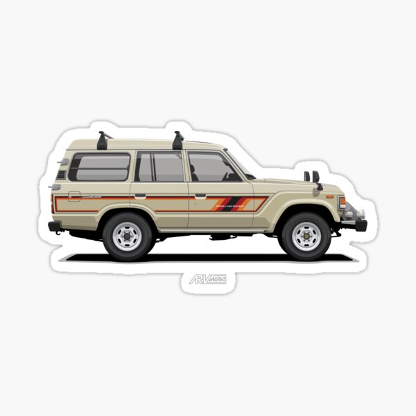 "Land Cruiser 60 High Roof Tan Color" Sticker for Sale by ARVwerks ...