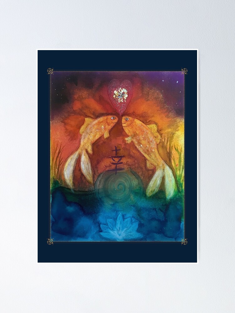 "Double fish symbol" Poster by susiscauldron | Redbubble