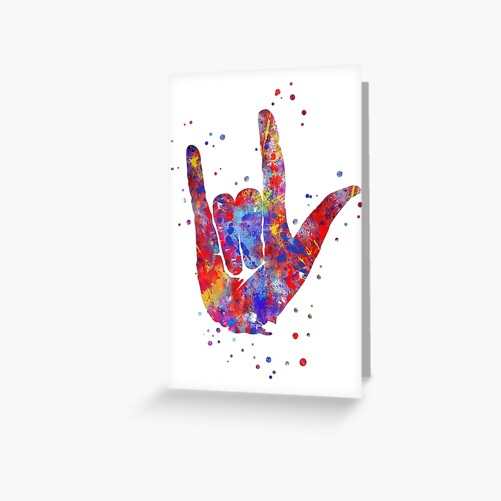 "Symbol love, ASL sign language" Greeting Card for Sale by ...