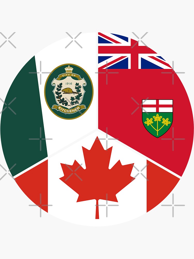 "Kitchener Ontario Canada Flag" Sticker for Sale by Celticana | Redbubble
