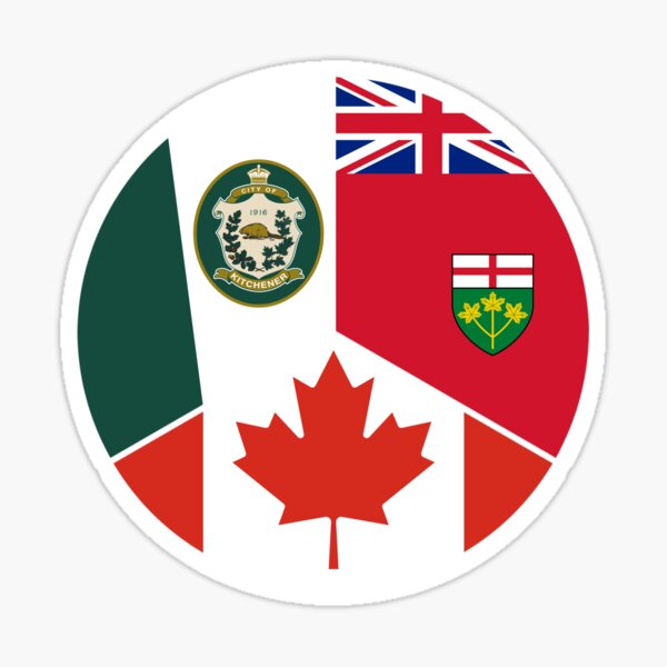 "Kitchener Ontario Canada Flag" Sticker for Sale by Celticana | Redbubble