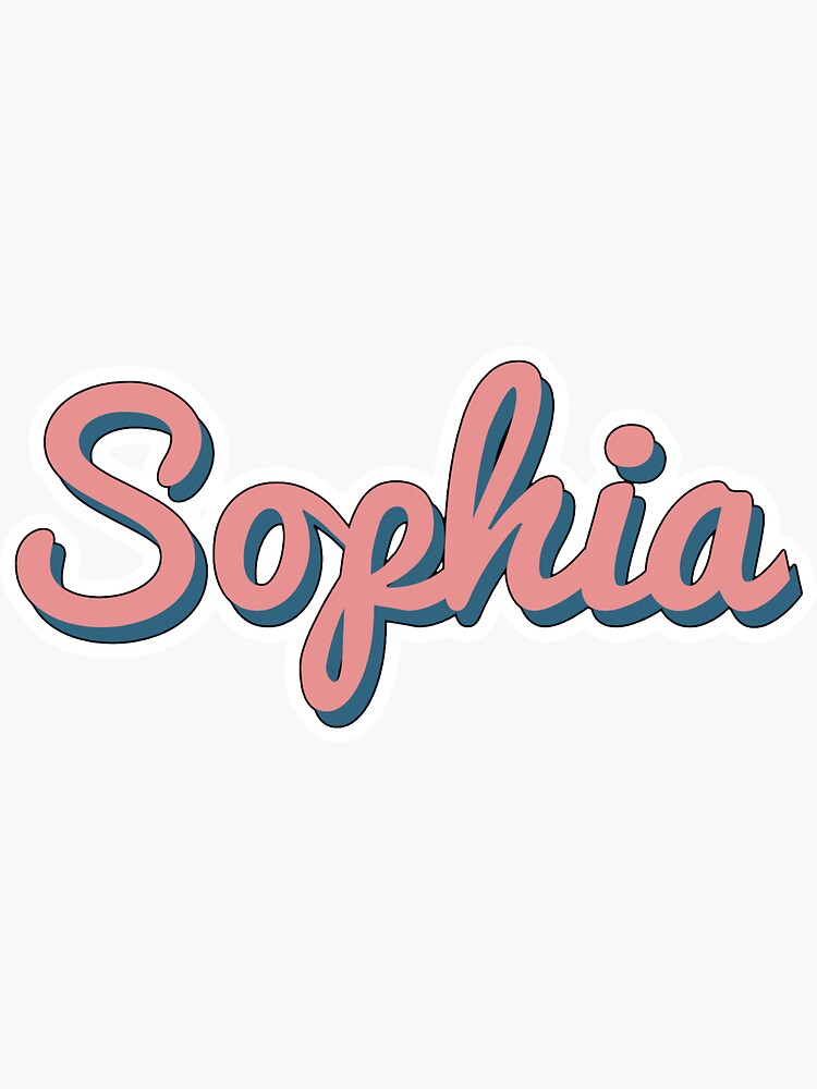 "Sophia" Sticker for Sale by Miajeann | Redbubble