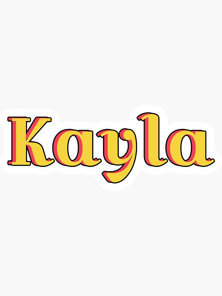 "Kayla" Sticker by Miajeann | Redbubble