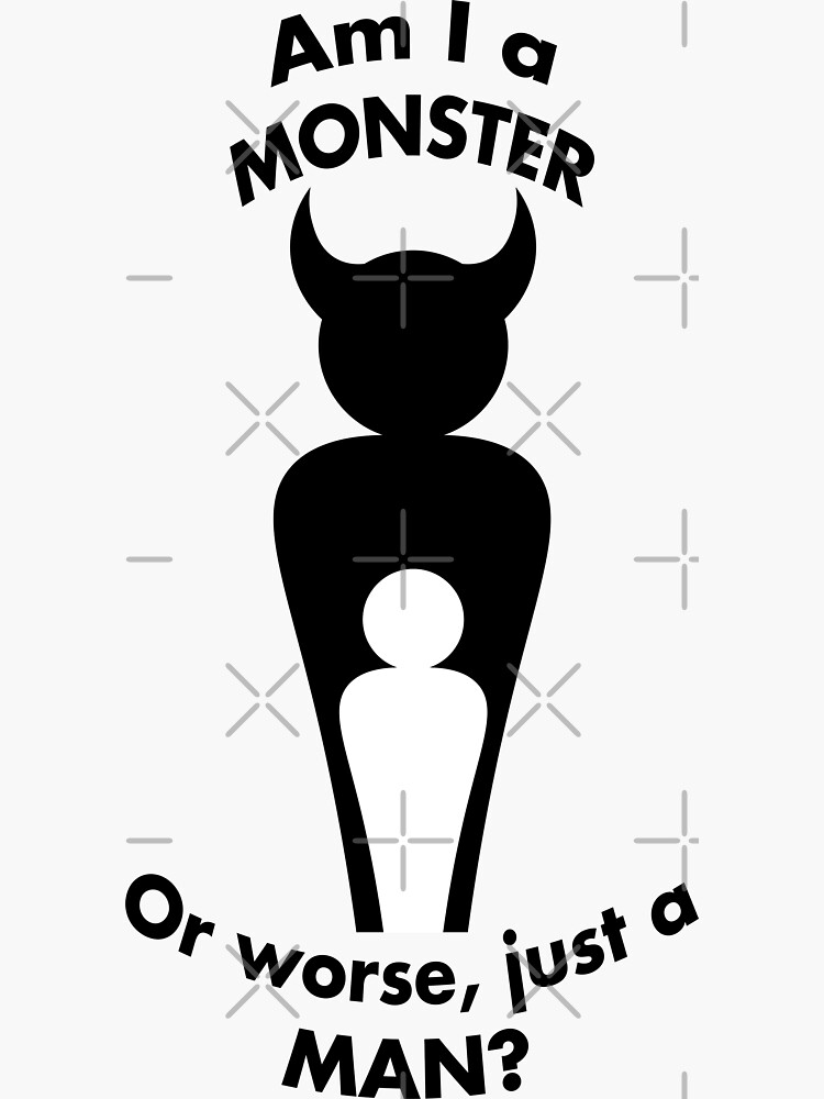 "Am I a Monster?" Sticker for Sale by Moe-Chi | Redbubble