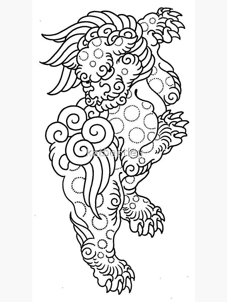 Póster «Esquema de Karashishi (negro)» de katbentley | Redbubble