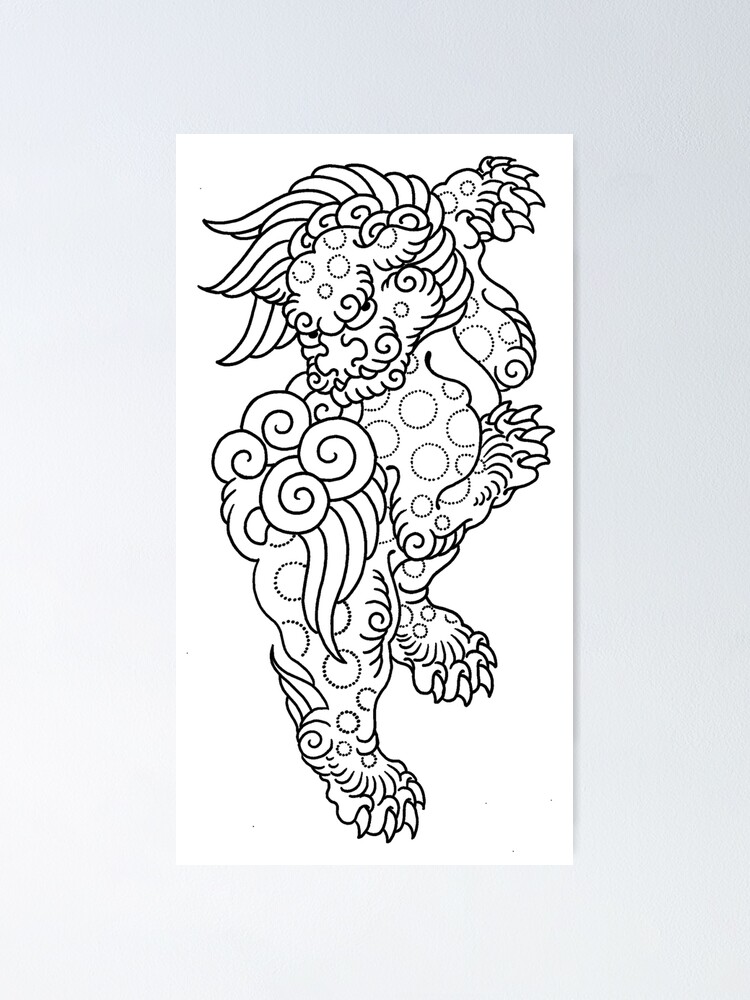 Póster «Esquema de Karashishi (negro)» de katbentley | Redbubble