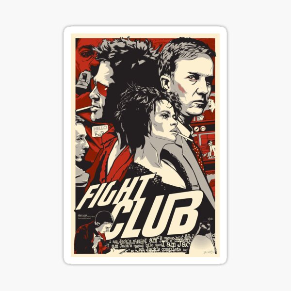 "Fight Club" Sticker for Sale by baptiste99 | Redbubble