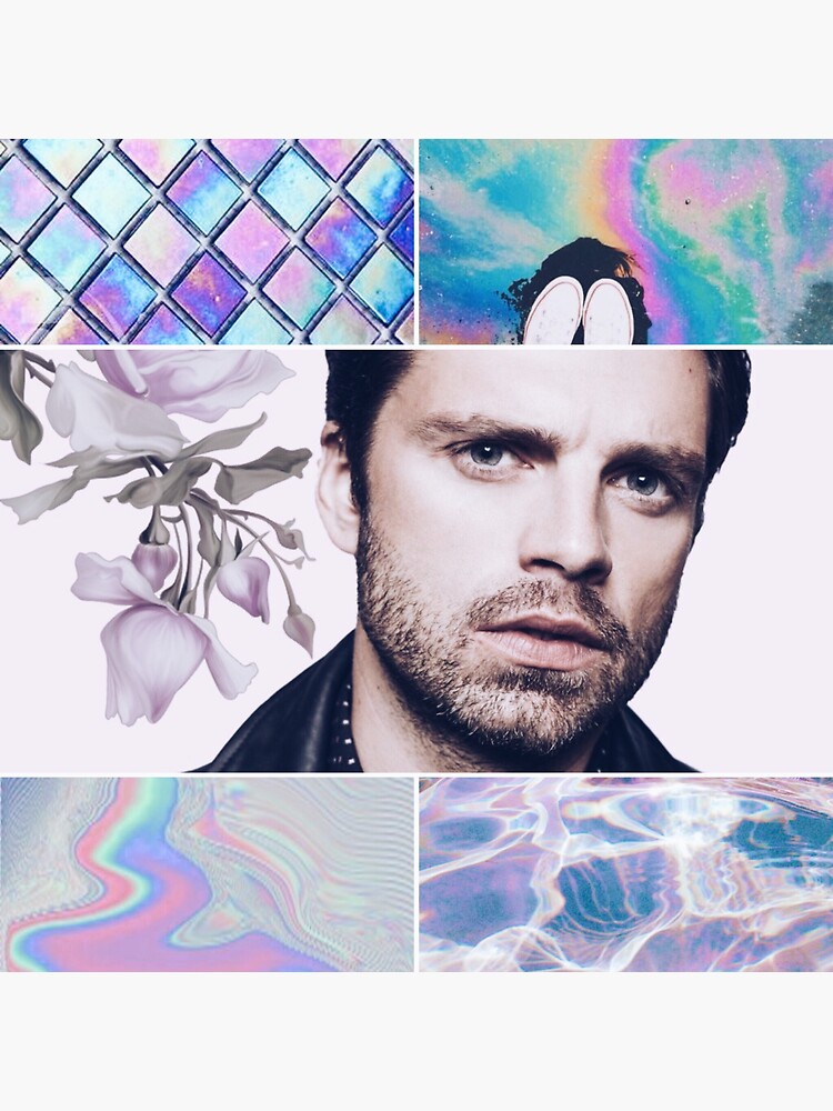 "Sebastian Stan Pastel Sticker #1" Sticker for Sale by MarvelEdits ...