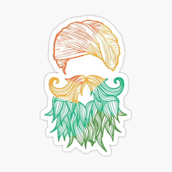"colorful sikh silhouette " Sticker for Sale by pirminio | Redbubble