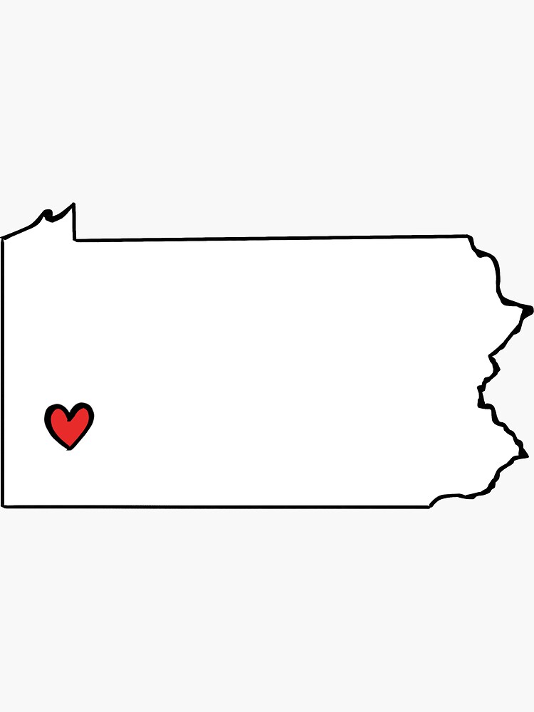 "Pittsburgh Pennsylvania State Outline" Sticker for Sale by akachayy ...