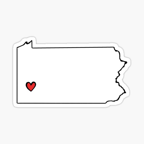 "Pittsburgh Pennsylvania State Outline" Sticker for Sale by akachayy ...