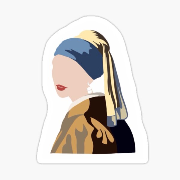 "Pearl Earring Minimalist" Sticker for Sale by geonemo | Redbubble