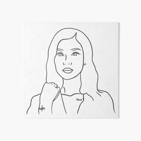 "Jhene Aiko Line Drawing" Art Board Print for Sale by rehap1098 | Redbubble