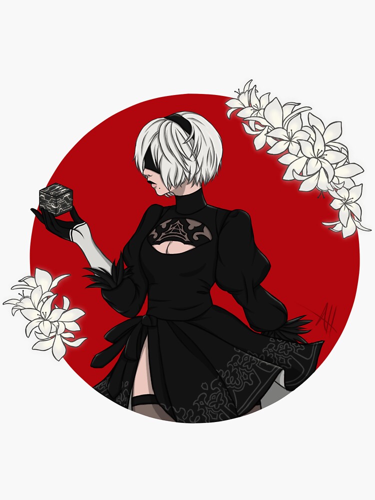 "2B" Sticker for Sale by Madrasojo | Redbubble