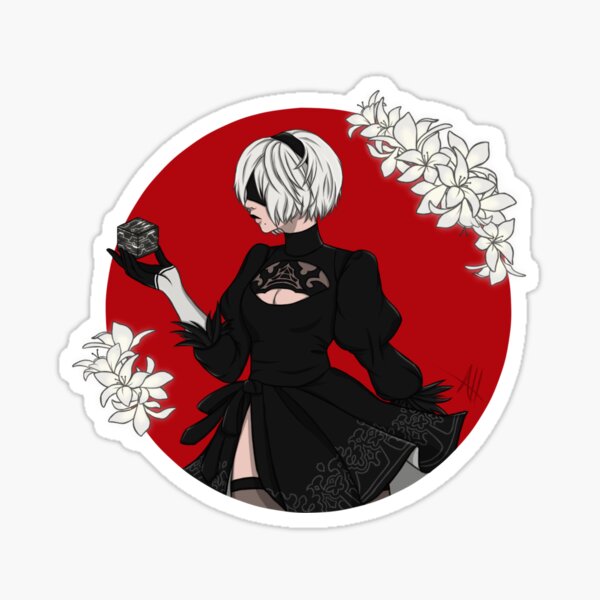 "2B" Sticker for Sale by Madrasojo | Redbubble