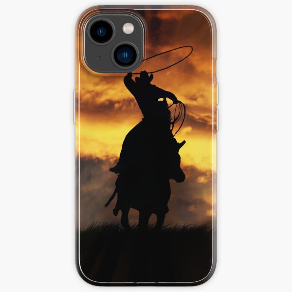"The Great Escape Steer Roping Cowboy" iPhone Case for Sale by LazyL ...