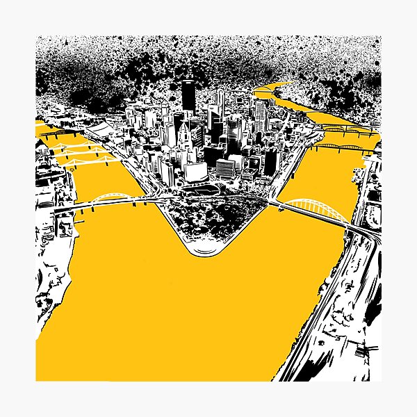 "Pittsburgh Three Rivers" Photographic Print for Sale by polliadesign ...