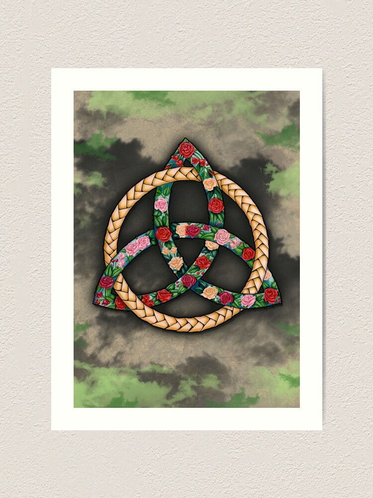 "Celtic Roses Trinity Symbol (green)" Art Print by Colette-vd-Wal | Redbubble
