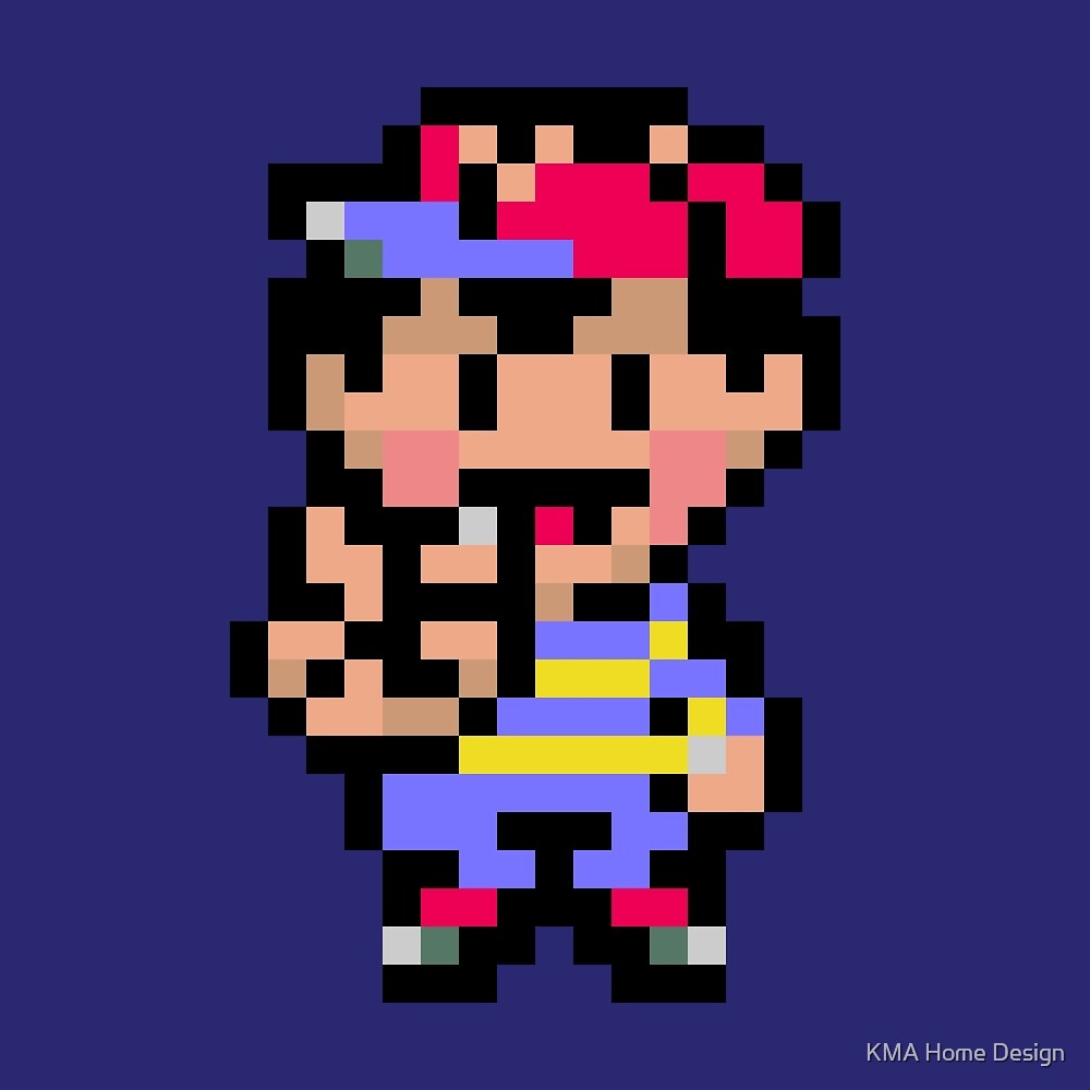 "Earthbound Ness sprite" by KMA Home Design | Redbubble