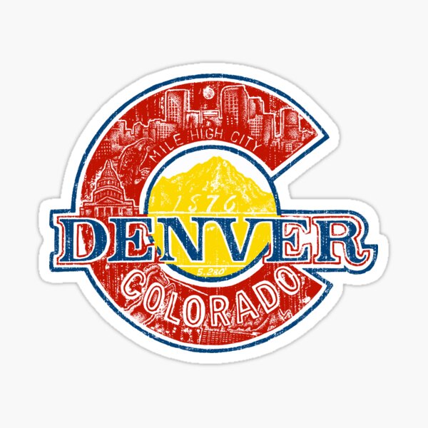 "denver colorado" Sticker for Sale by inkzella | Redbubble