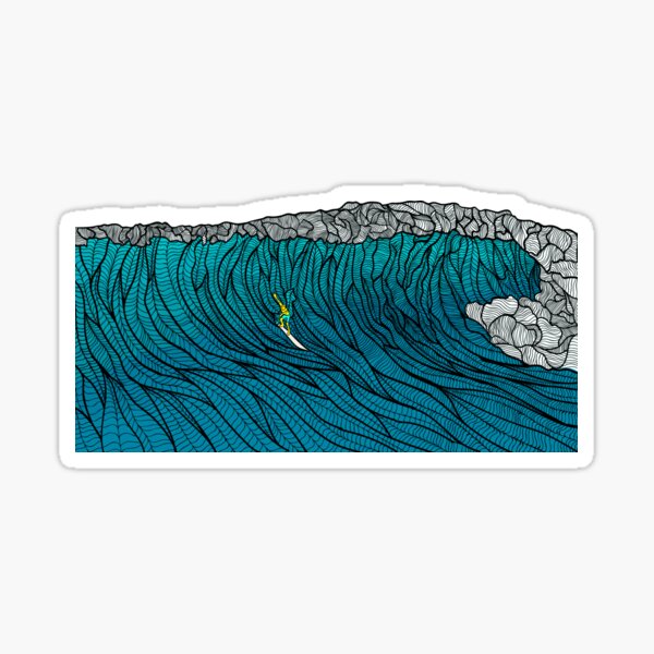 "Big Wave" Sticker for Sale by AKCO-Stickers | Redbubble