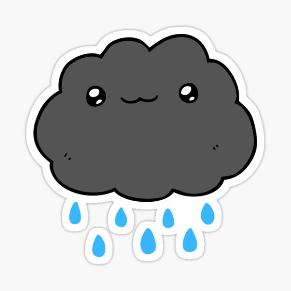 "Happy Little Spring Rain Cloud " Sticker for Sale by Blissbury | Redbubble